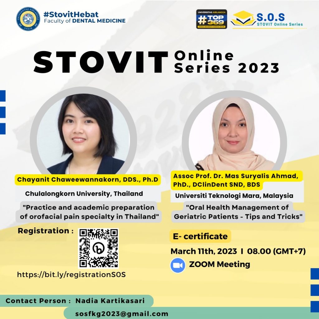 Stovit Online Series 2023 – Research Center of Dental Medicine Faculty ...